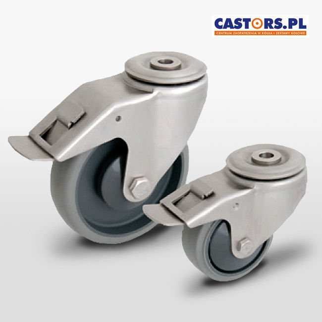 Kółka transportowe przemysowe Kółko nierdzewne skrętne z hamulcem KJX ...